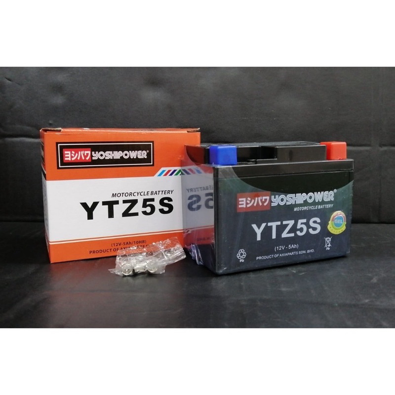 YOSHIPOWER YTZ5S GEL(12V-5Ah) Y15 LC135 V2-V8 WAVE100 MOTORCYCLE ...