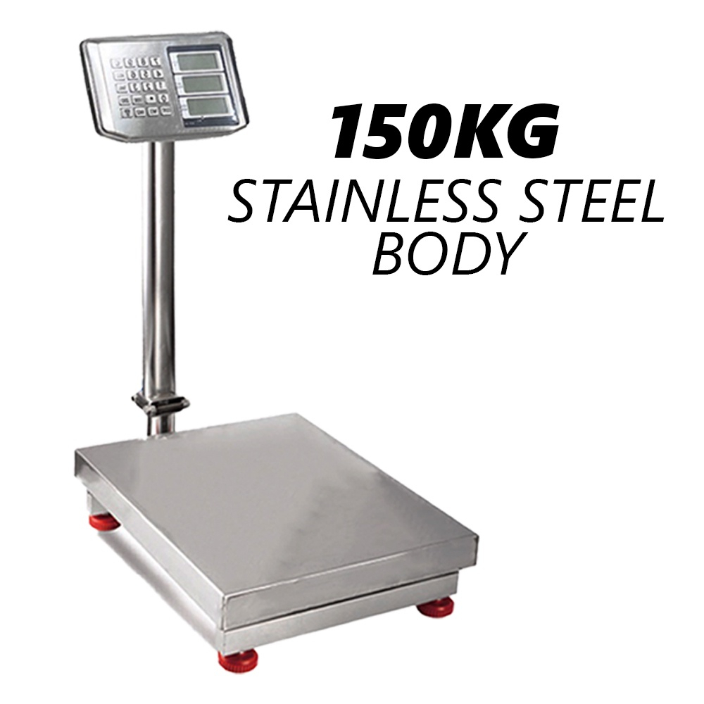 150KG STAINLESS STEEL DIGITAL PLATFORM SCALE High Accuracy Electronic ...