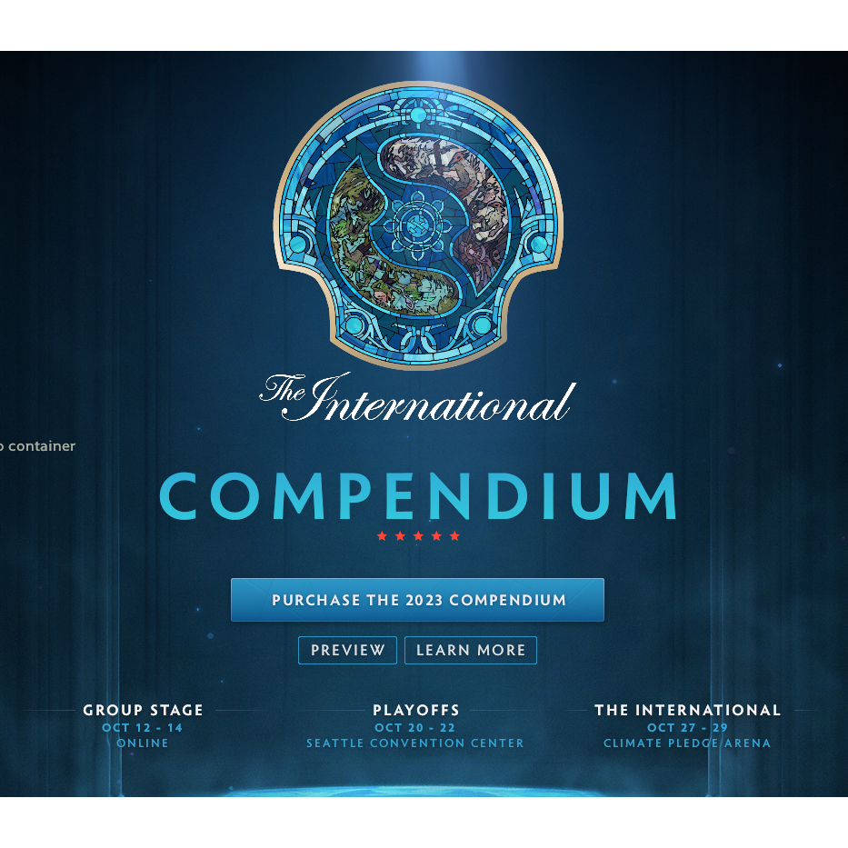 Dota 2 Compendium The International TI 2023 [Need add friend on steam 30 days] [Battlepass BP ...
