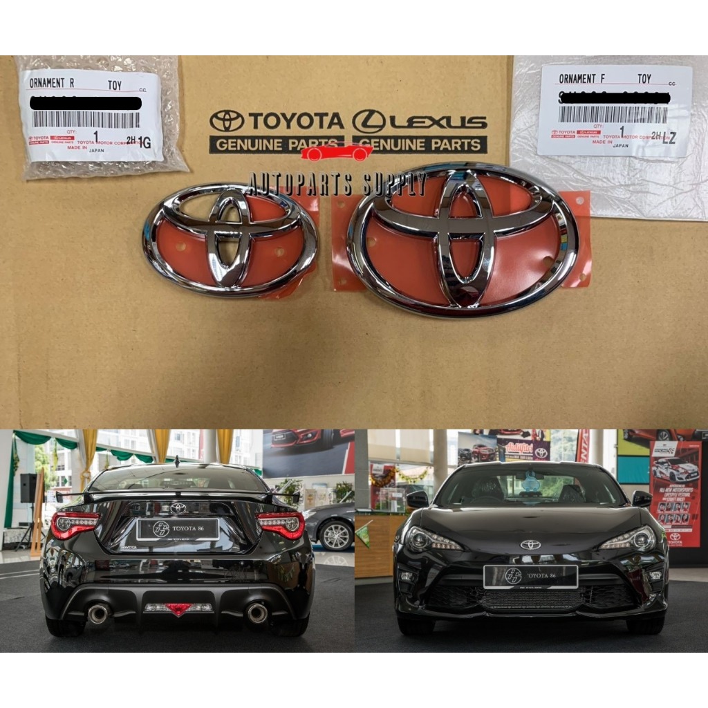 ORIGINAL TOYOTA FT86 GT86 ZN6 2017 - 2021 REAR BONNET LOGO & FRONT ...
