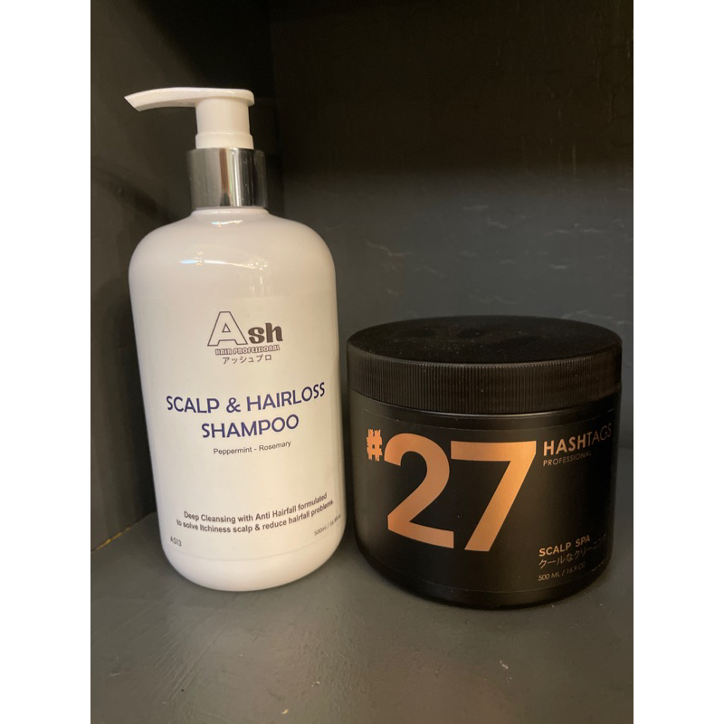 ASH Japan SCALP VALUE SET Scalp & HairLoss Shampoo 500ml & Cool Spa ...