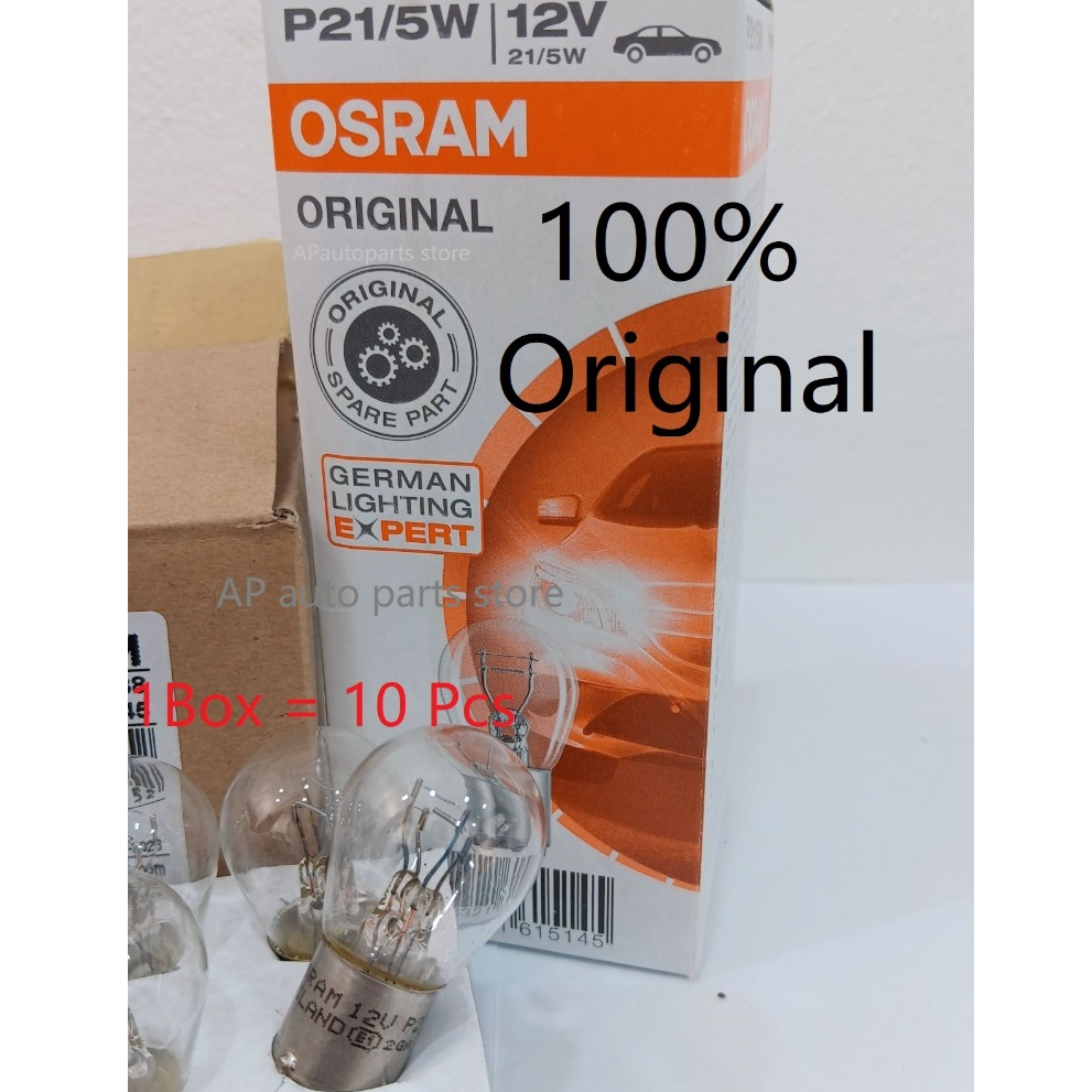 100% Original Osram Light Bulb 7528-P21/5W 12V 21/5W (1Box X 10 Pcs) | Shopee Malaysia