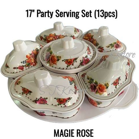 17” 44cm Round Buffet Set / Party Serving Set Hidangan Kenduri Jamuan ...