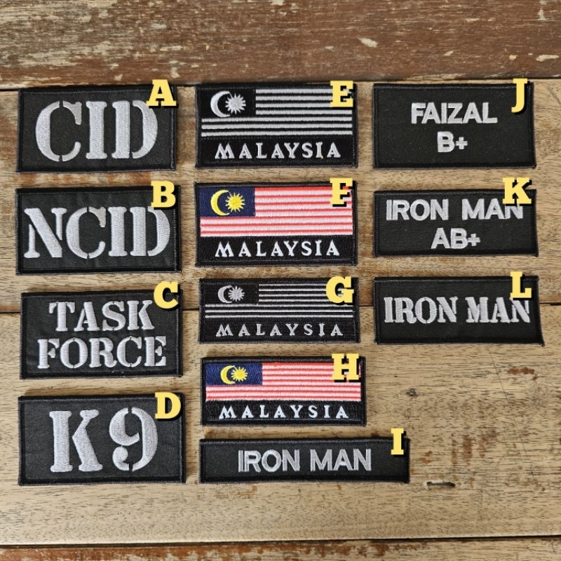 Malaysia Tactical [C I D] Callsign embroidery patches 01. | Shopee Malaysia