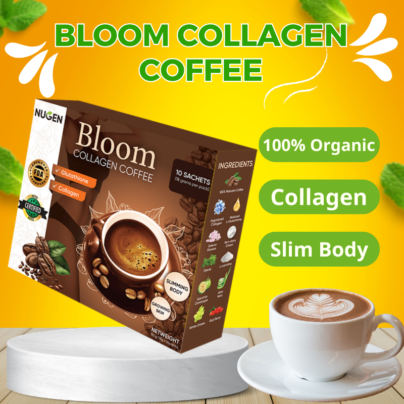 Nugen Bloom Collagen Coffee Original Coffee collagen 100% organic and ...