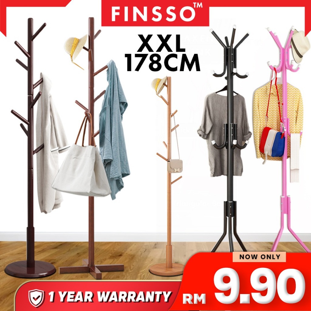 [READY STOCK] FINSSO: Higher Quality 12 hook / 9 hook Hanging Pole Rack ...