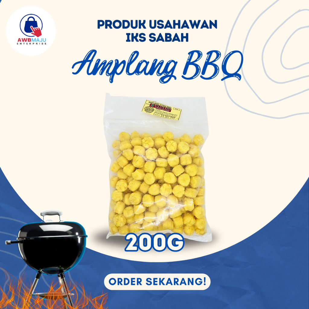 Keropok Amplang BBQ ORIGINAL SABAH 200g (Produk Usahawan IKS Sabah ...