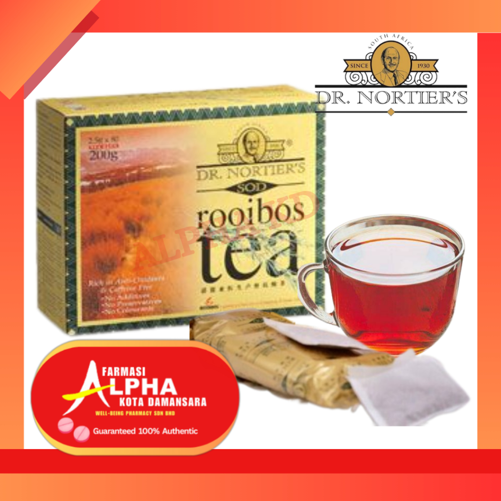 DR. Nortier's Rooibos Tea - (2.5g X 20 Tea Bags) // (2.5g X 80 Tea Bags ...