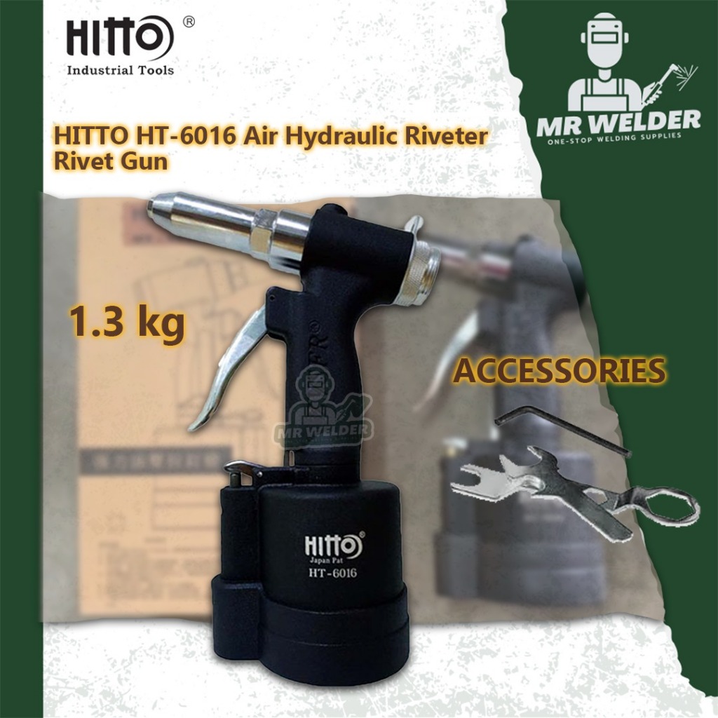 HITTO Insdustrial Tools Air Hydraulic Riveter Rivet Gun (HT - 6016 ...