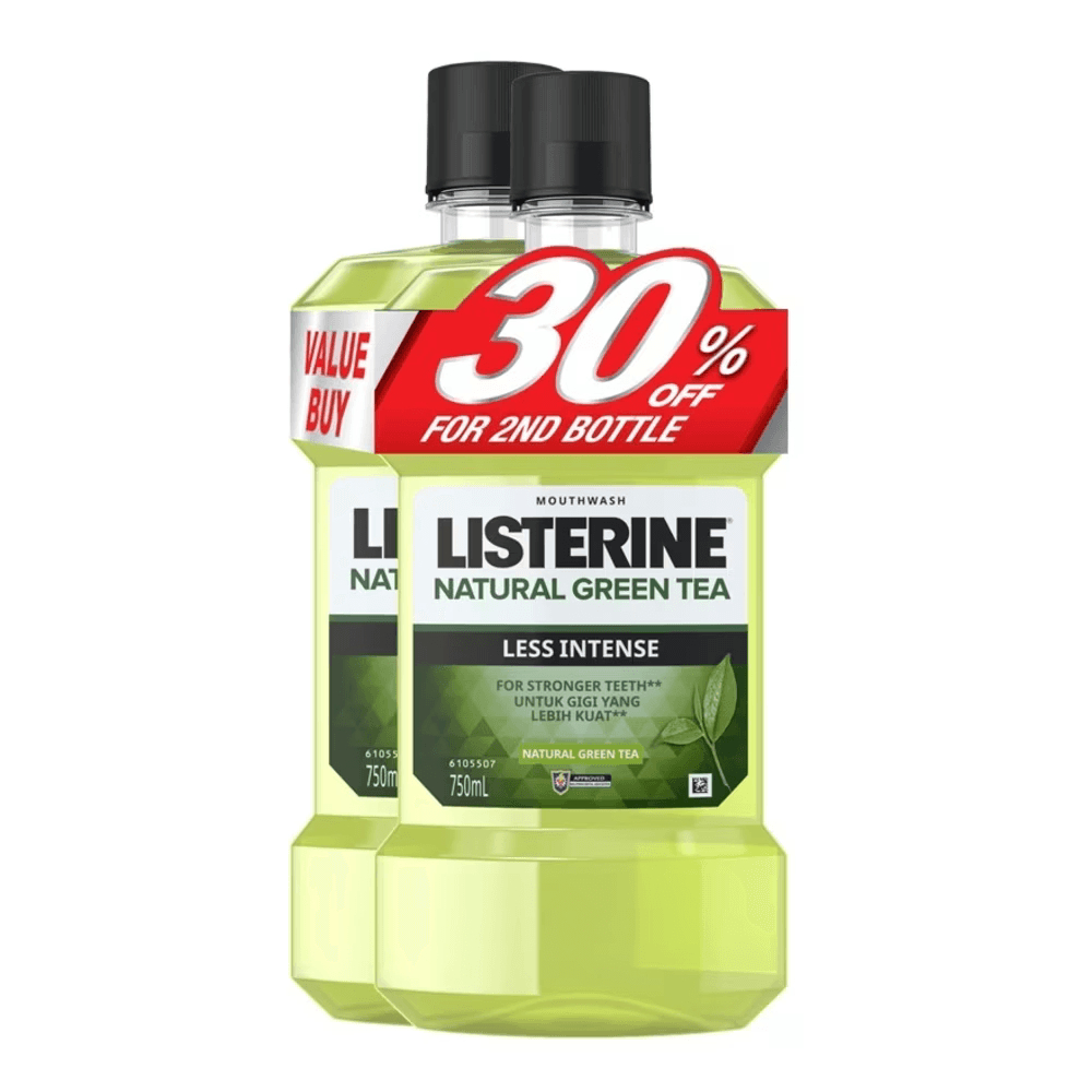 LISTERINE Listerin Green Tea Less Intense 750ml x 2 Twin Pack | Shopee ...