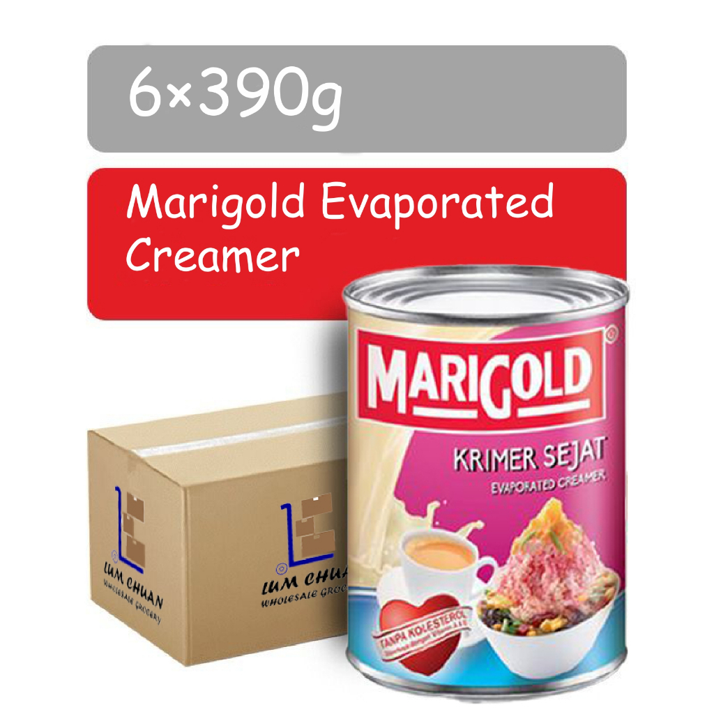 Marigold Susu Cair Krimer Sejat/Evaporated Creamer [6*390GM] | Shopee ...