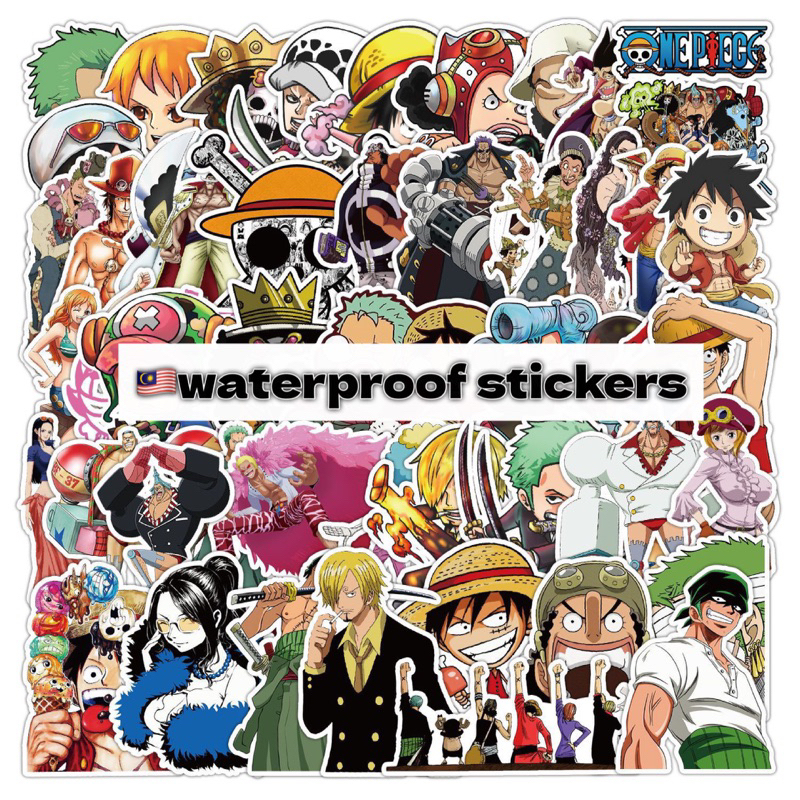 one piece waterproof stickers (50pcs per pack) | Shopee Malaysia