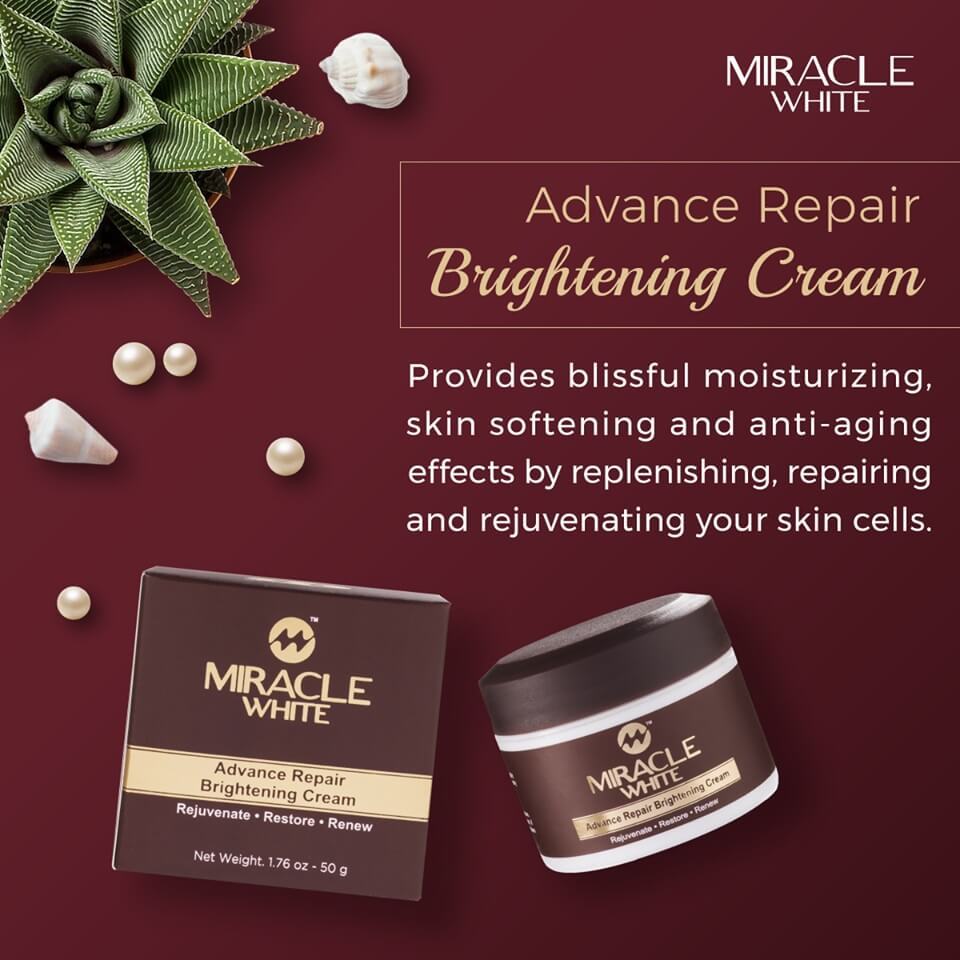 WHITENING MIRACLE WHITE CREAM 50G ADVANCE REPAIR BRIGHTENING CREAM TO REJUVENATE,RESTORE AND ...