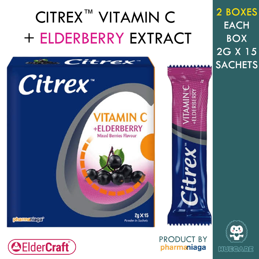 Citrex Vitamin C + Elderberry 维生素C + 接骨木 (2 boxes) | Shopee Malaysia