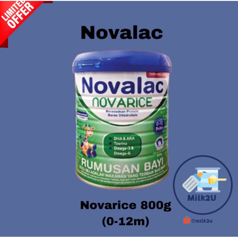 NOVALAC NOVARICE INFANT FORMULA 800G (0 - 12 months formula) exp : 05/09/2025 | Shopee Malaysia