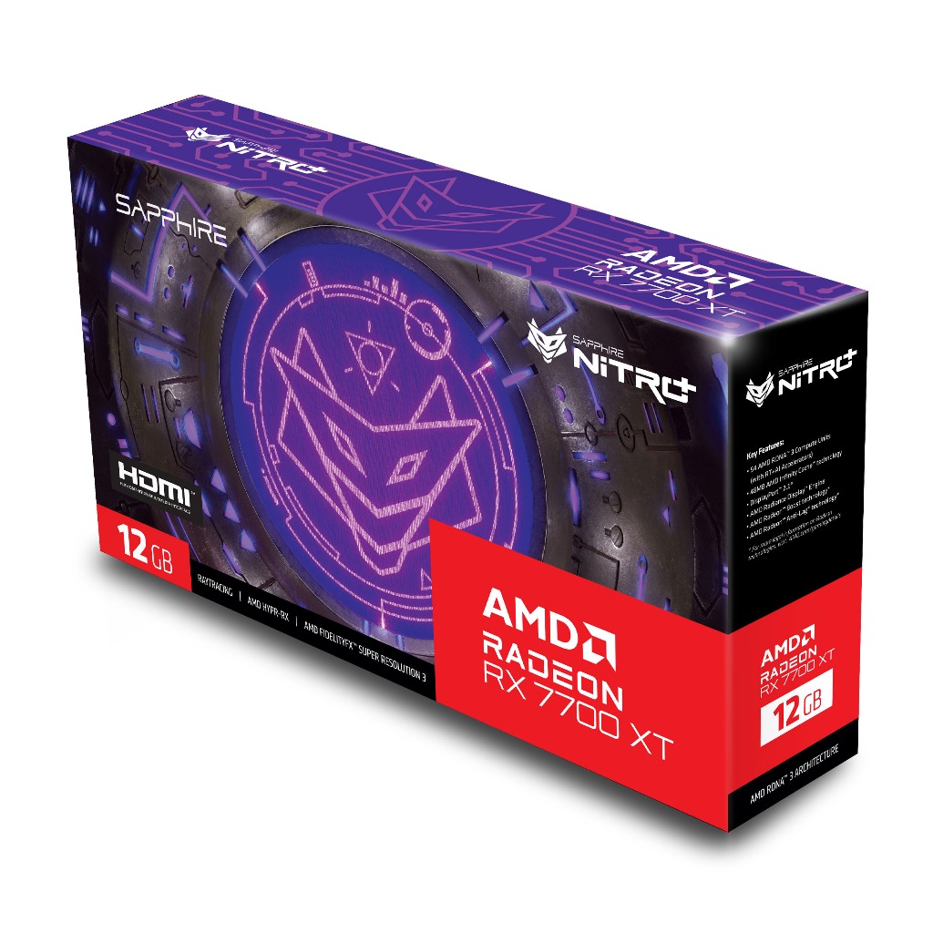 SAPPHIRE NITRO + AMD Radeon RX 7700 XT GAMING OC 12GB GDDR6 GRAPHICS ...