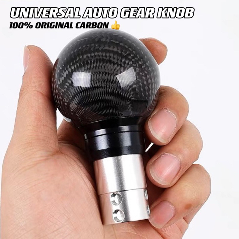 UNIVERSAL Gearbox Handles Auto Gear Shift Knob Stick Lever Head Carbon ...