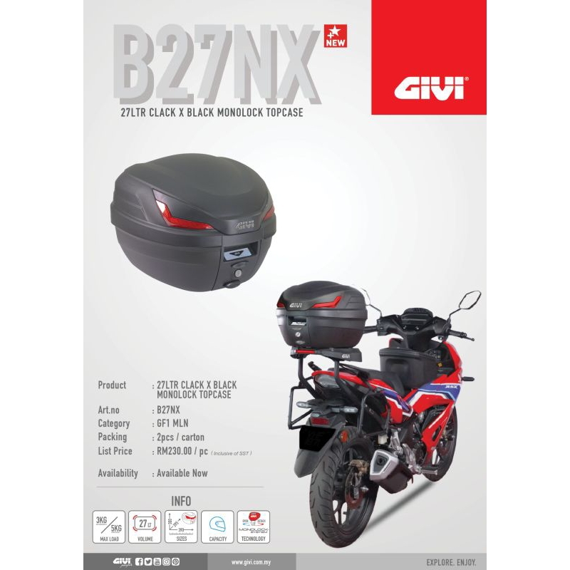 EX5 DREAM WAVE DASH LC135 Y15ZR RS150 UNIVERSAL - MONOKEY B27N BOX ...