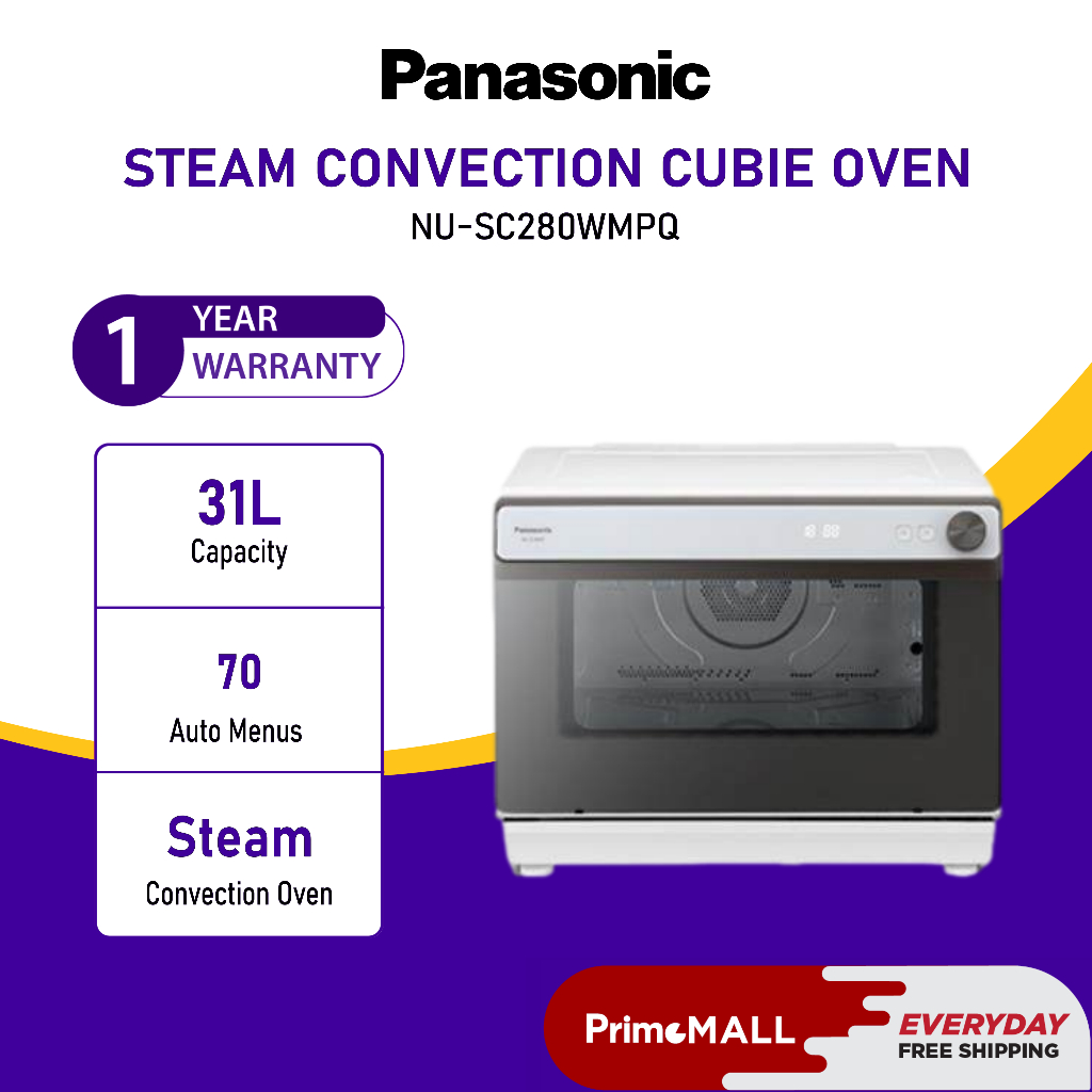 PANASONIC STEAM CONVECTION CUBIE OVEN 31L NU-SC280 NU-SC280WMPQ STEAM ...