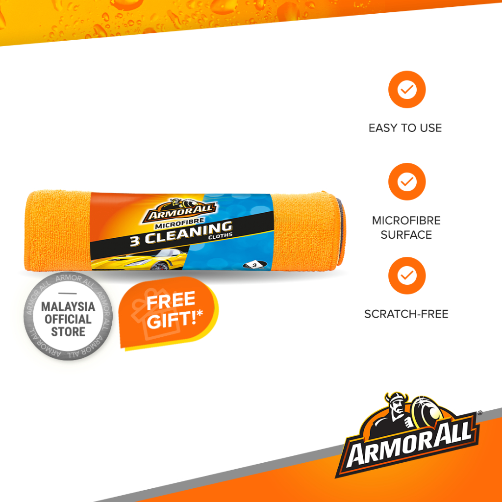 ARMOR ALL Microfibre Cleaning Cloths (3 Pcs) | Shopee Malaysia