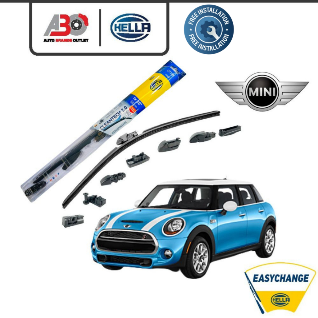 (Free Windscreen Cleaner) HELLA Nanotechnology Wiper Blades Set Mini ...