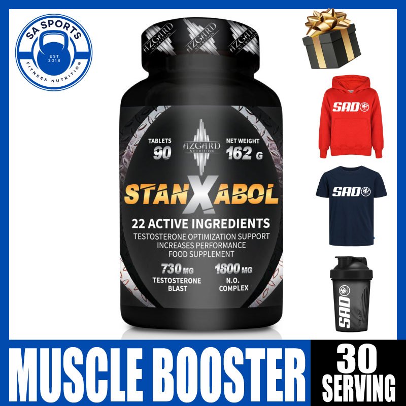 Azgard Stanabol-X Pre Workout Hardcore MUSCLE BOOSTER (90 Tabs) AAKG ...