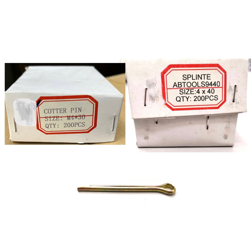 Klip Pagar Split Cotter Pin (4x30mm/ 4x40mm) 200pcs/box | Shopee Malaysia