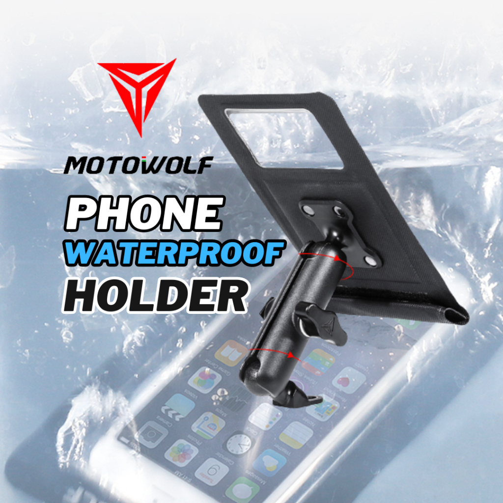 MOTOWOLF Motorcycle Waterproof Phone Bag Holder Bicycle Bracket Bike ...