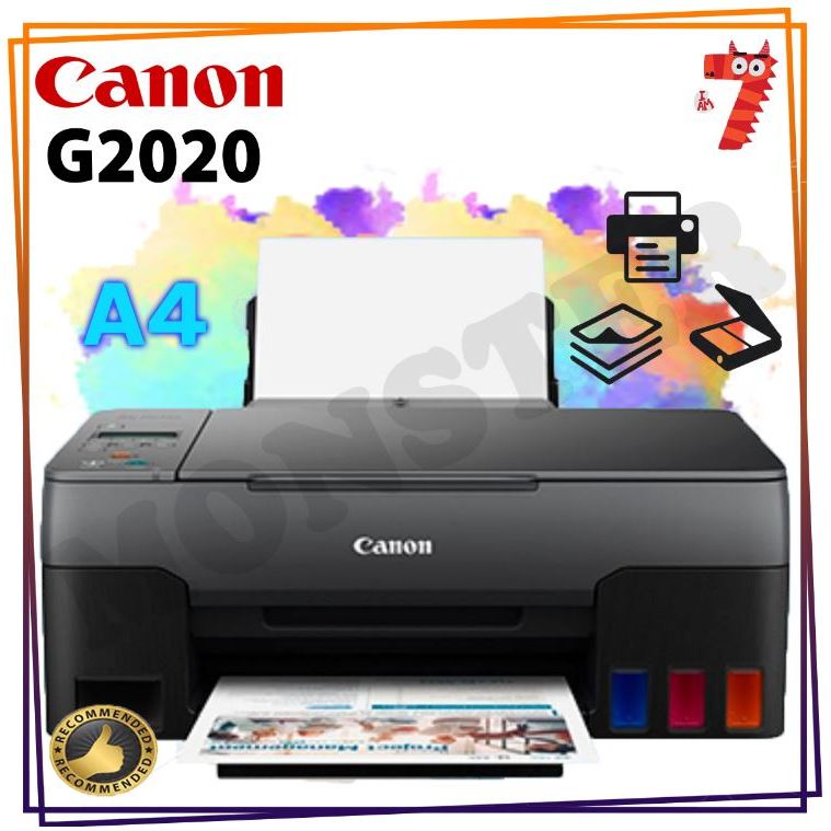 Canon G2020 G 2020 G-2020 A4 (Print, Scan, Copy) Efficient Ink Tank Printer G2000 G2010 with ...