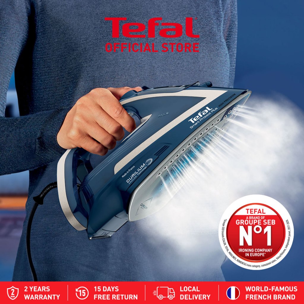 Tefal Steam Iron Smart Protect Plus (FV6872) | Shopee Malaysia