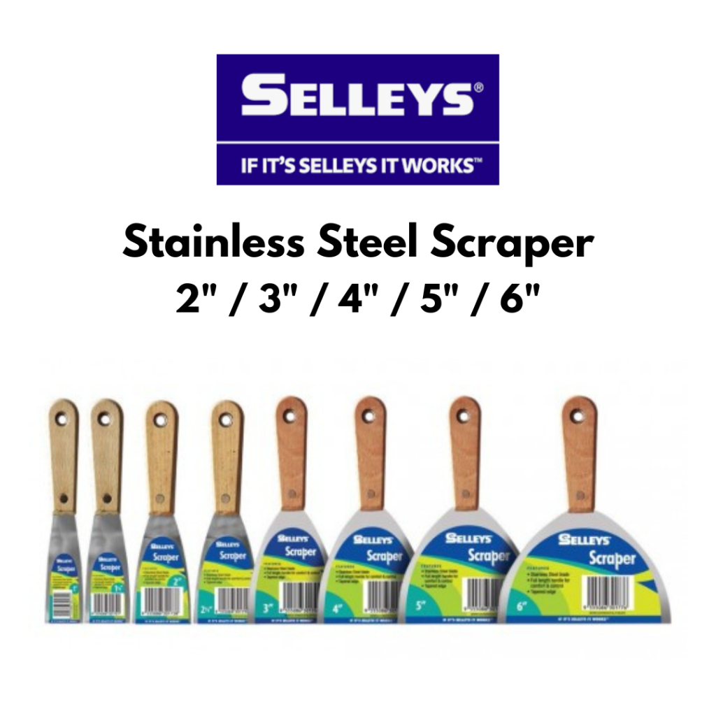 Selleys Stainless Steel Scraper with Wood Handle/Paint Scraper/Wall ...