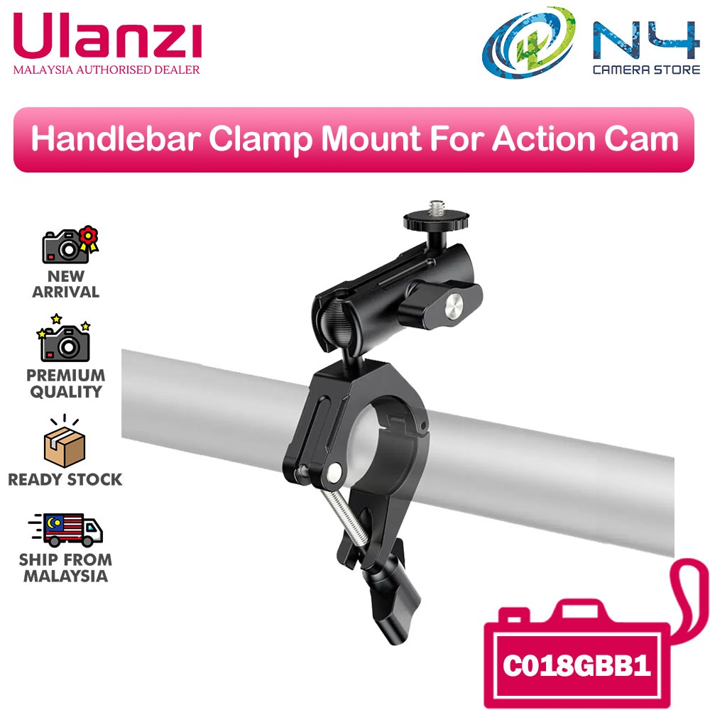 Ulanzi CM025 Bike / Motorcycle Handlebar Clamp Mount For GoPro/Insta360 ...