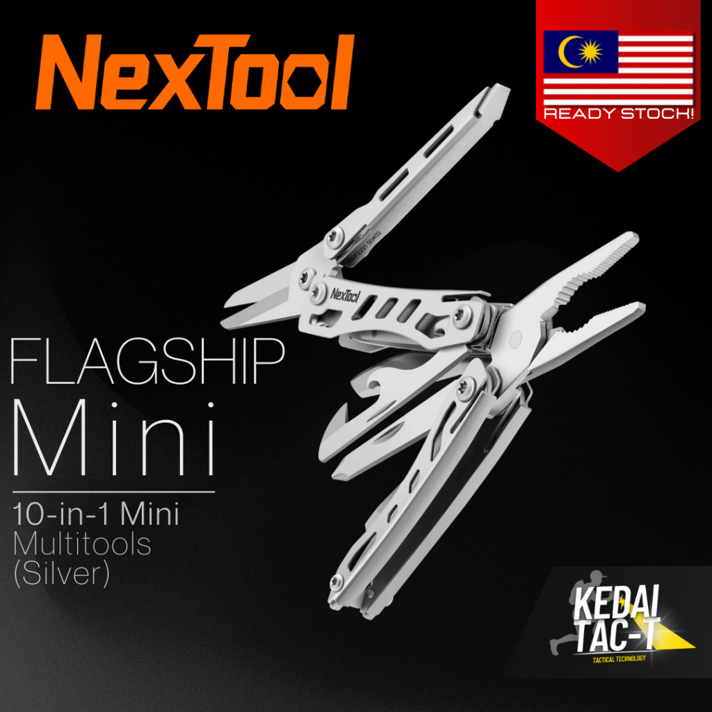 NEXTOOL Mini Flagship - 10-in-1 Multitool (SILVER) KT5022 - ORIGINAL - Ready Stock in MALAYSIA ...