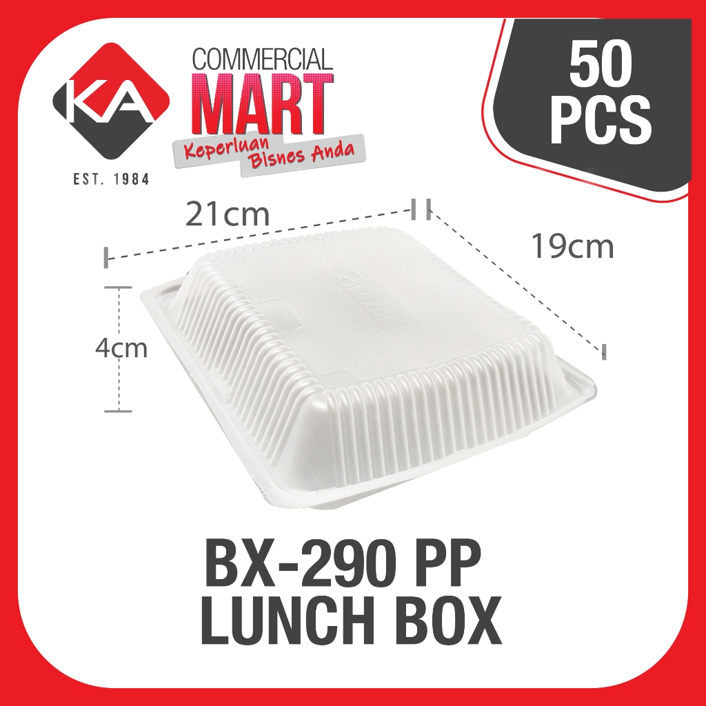 BX-290 PP Lunch Box - 50Pcs | Shopee Malaysia
