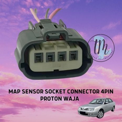 4PIN PROTON WAJA mmc 1.6 4G18, JUARA MAP SENSOR SOCKET CONNECTOR With ...