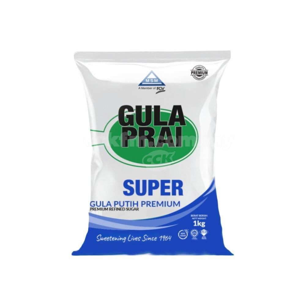 Gula Putih Prai Super Premium (Premium Refined Sugar) 1 kg x4 pack ...