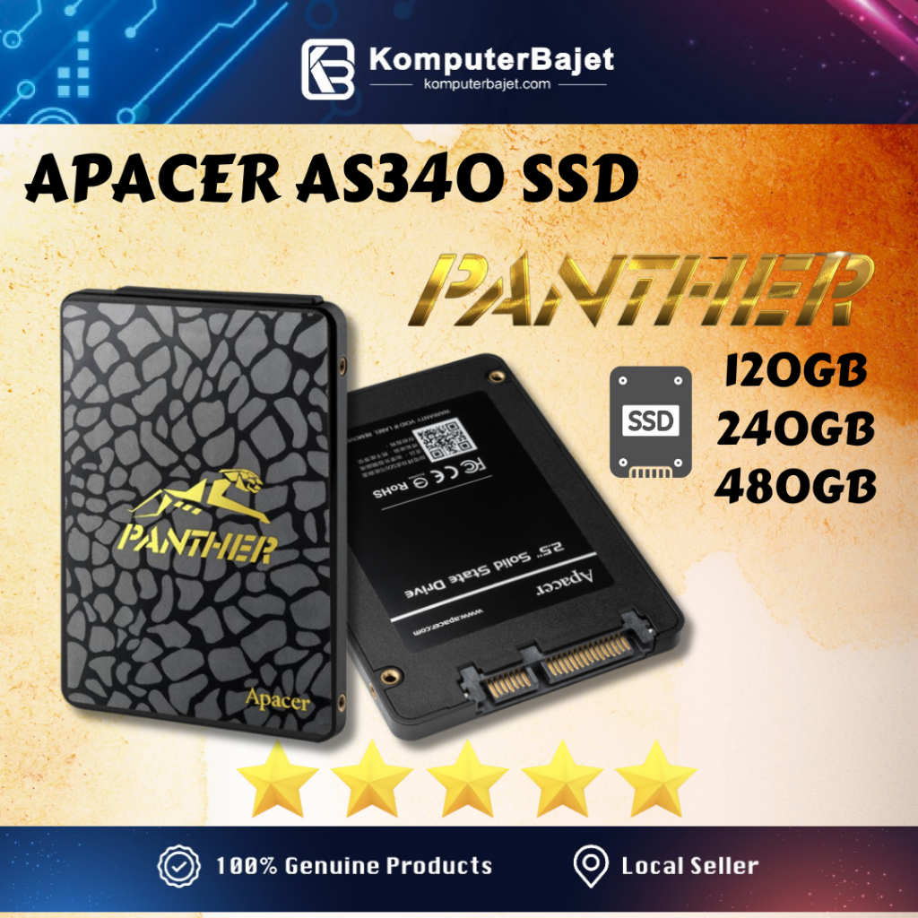 Apacer AS340 / AS350X SATA III 2.5" Solid State Drive SSD (128GB/256GB ...