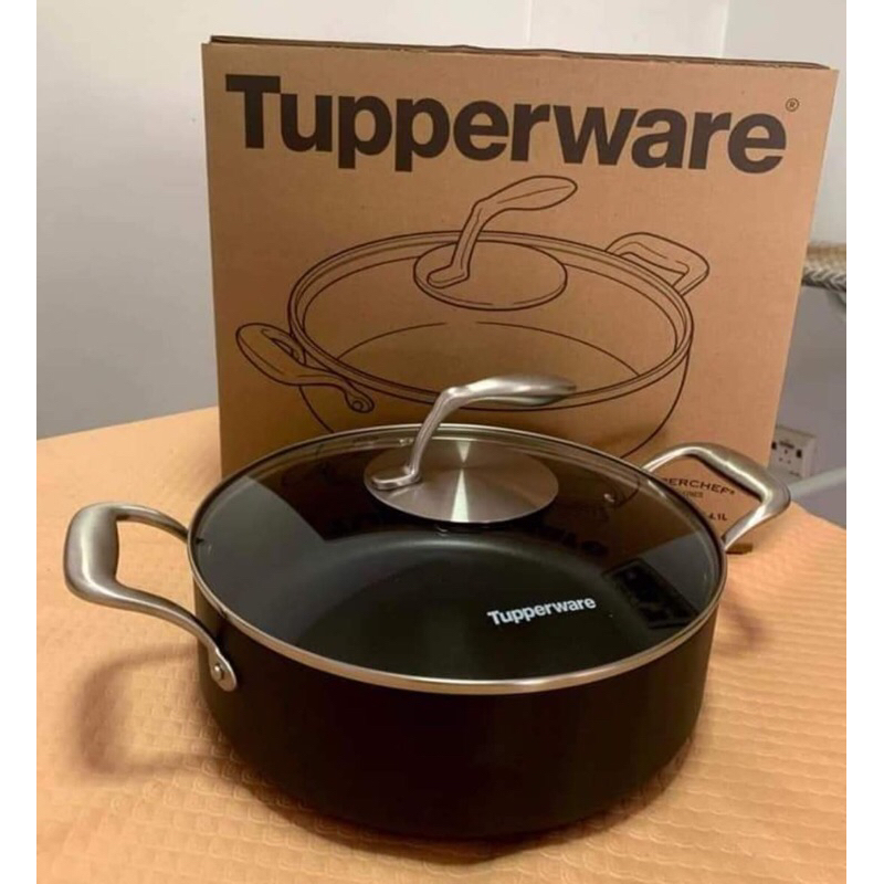 [READYSTOCK Tupperware brand] BLACK SERIES CASSEROLA POT 4.1L periuk ...