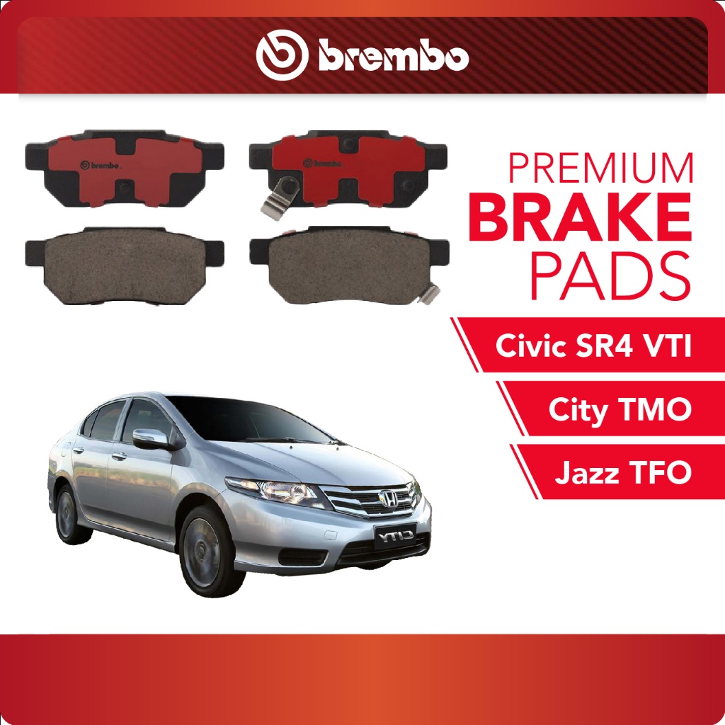 BREMBO NAO Rear Pads (1 set) - Compatible with H/D Jazz TFO, H/D City ...