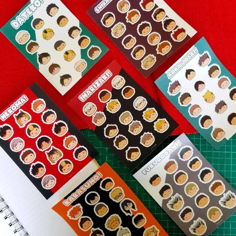 [Haikyuu!] School Team Sticker Sheets! | Shopee Malaysia