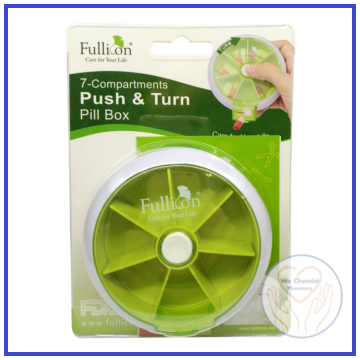 Fullicon 7-Compartments Push & Turn Pill Box | Shopee Malaysia