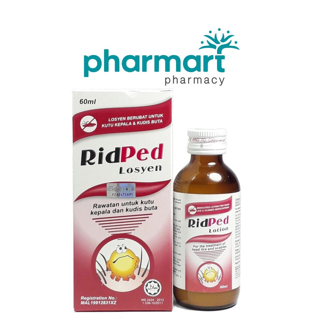 RIDPED LOTION 60ML(UBAT KUTU)for Scabies and Lice exp 12/24 | Shopee ...