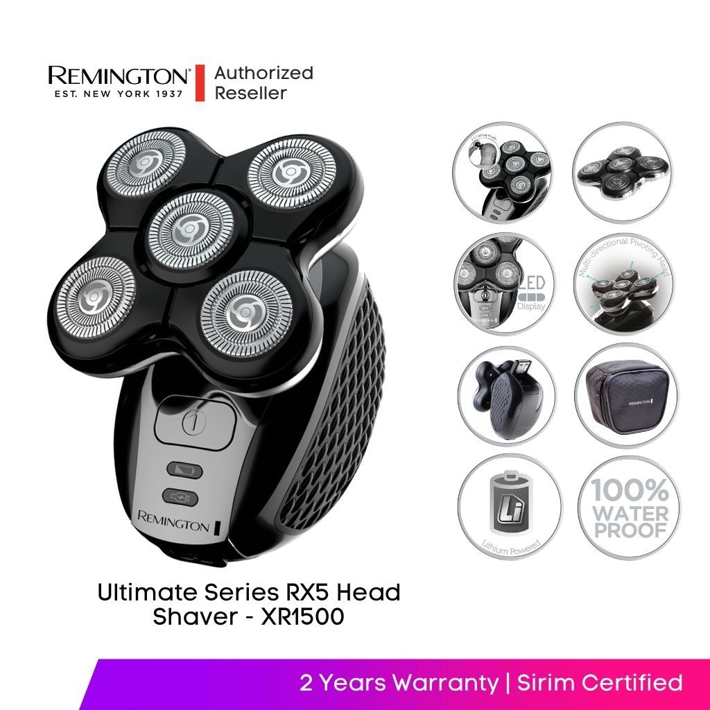 Remington Ultimate Series RX5 Rechargeable Head Shaver Wet or dry ...