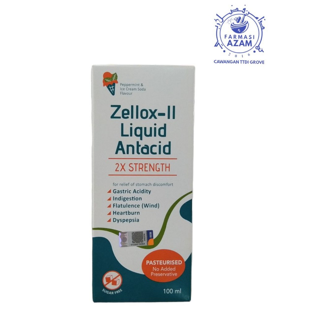 Zellox II Double Strength Liquid Antacid (100ml) | Shopee Malaysia