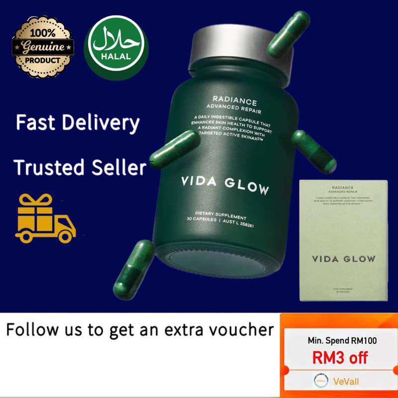 VTN VIDA GLOW Radiance Advanced Repair 💯% Original 30 Capsules 滤镜胶囊 New ...