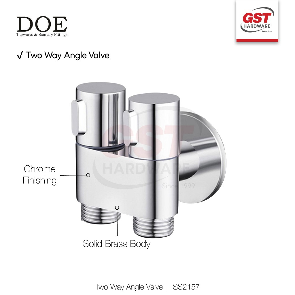 DOE Water Tap Two Way Tap Two Way Angle Valve 2 Way Water Tap 2 Way Tap ...