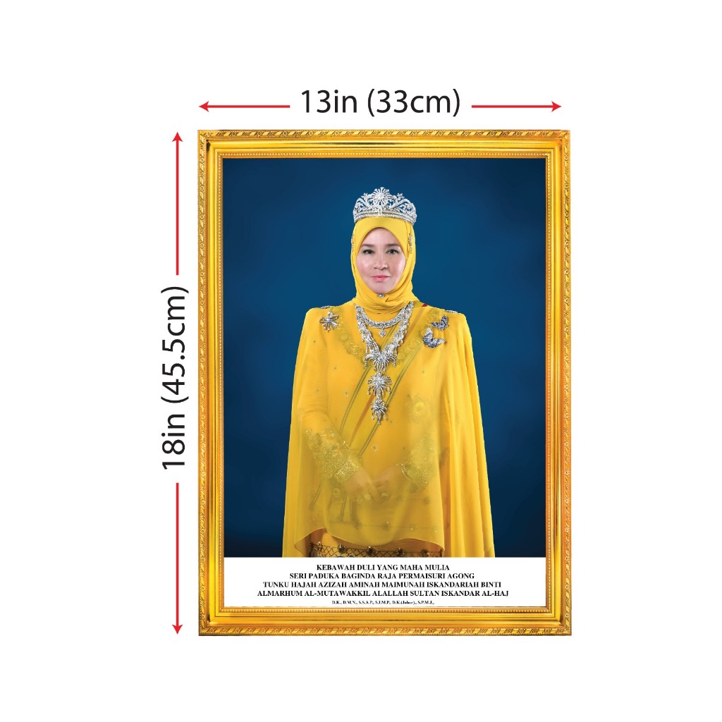 Bingkai Potret Permaisuri Agong Malaysia (M) | Shopee Malaysia