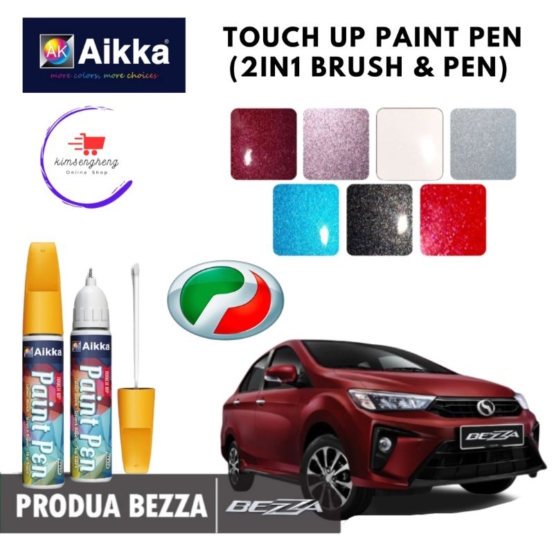 [PERODUA BEZZA] Touch Up Paint Pen Original Stock Colour - 2in1 Pen and ...