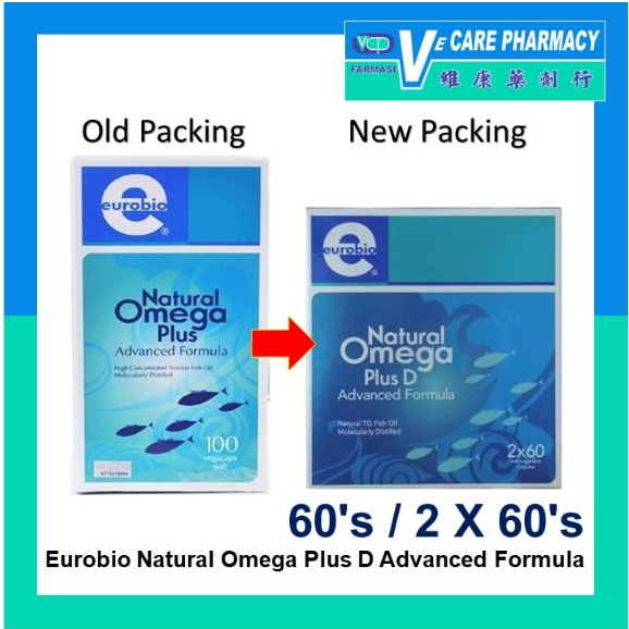 Eurobio Natural Omega Plus D Advanced Formula 60's/2X60's | Shopee Malaysia
