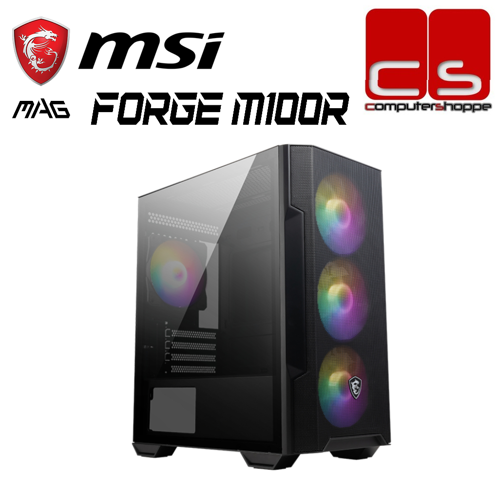 MSI MAG FORGE M100R Micro-ATX Tower Gaming Casing | Shopee Malaysia